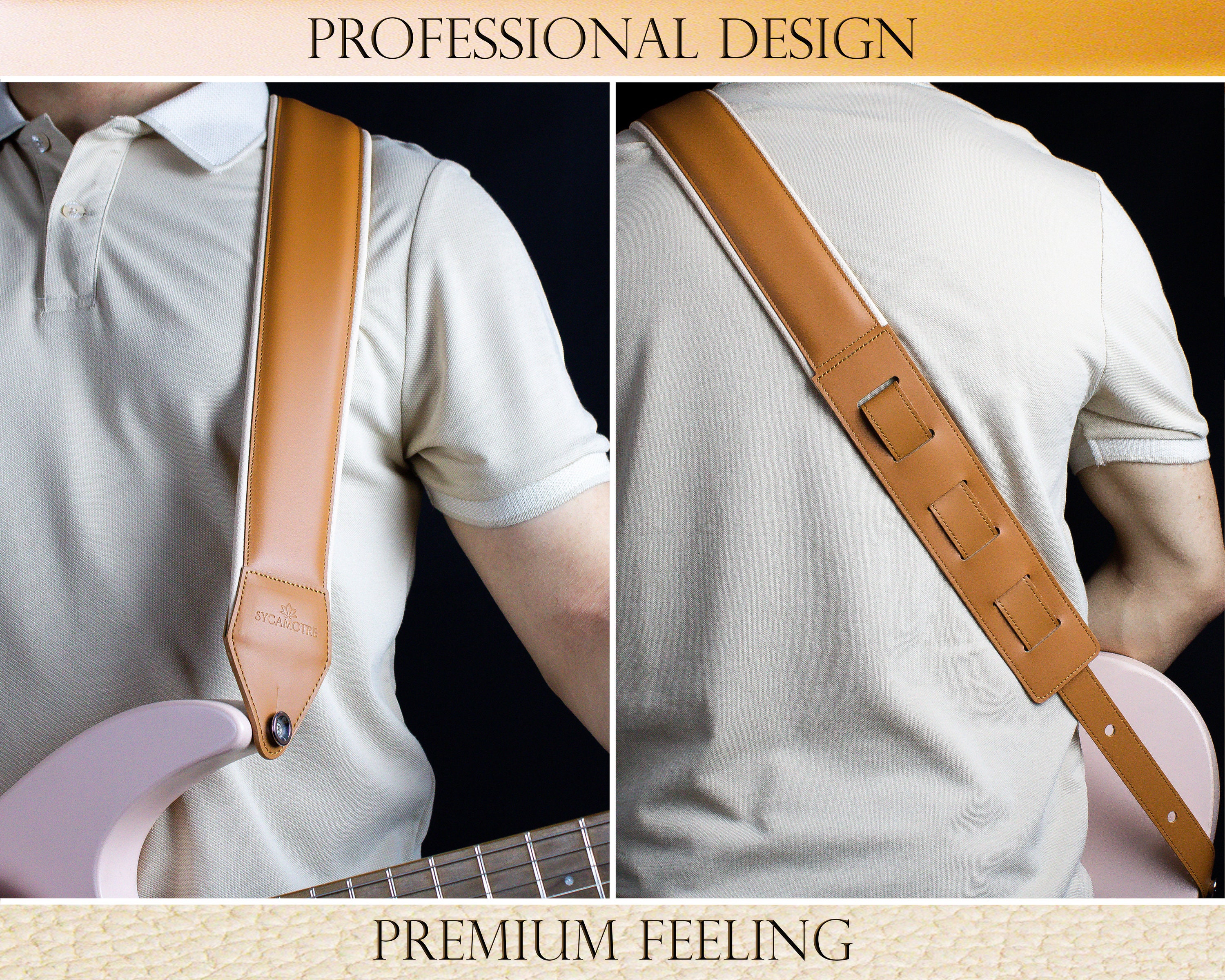 Custom Guitar Strap, Premium Leather Instrument Strap With Comfortable ...