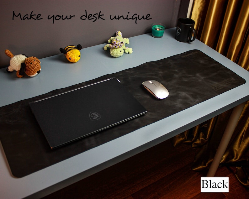 Leather Desk Mat Custom Desk Pad Extra Large Desk Mat | Etsy