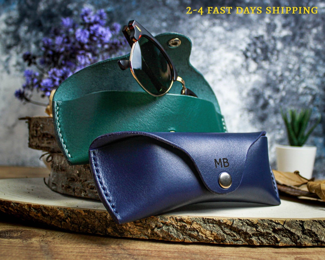 Personalized Leather Sunglasses Case Ray Ban Case Eyeglasses - Etsy