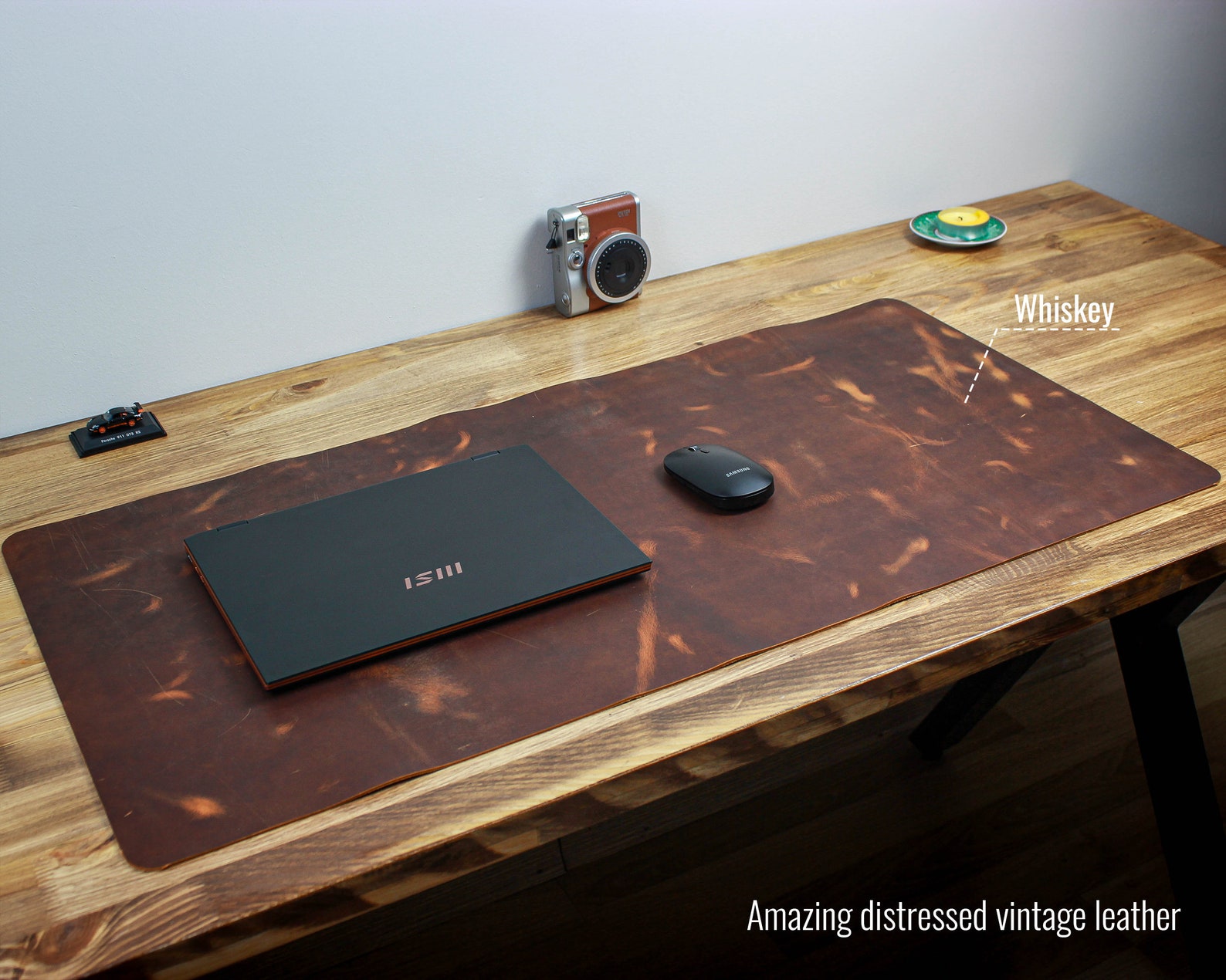 Leather Desk Mat, Custom Desk Pad, Extra Large Desk Mat, Personalized ...