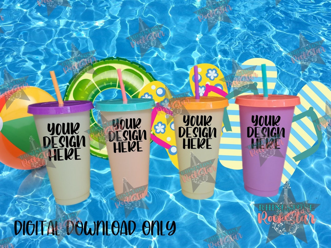 Summer Color Changing Cups Mockup | JPG | Instant Download - Etsy