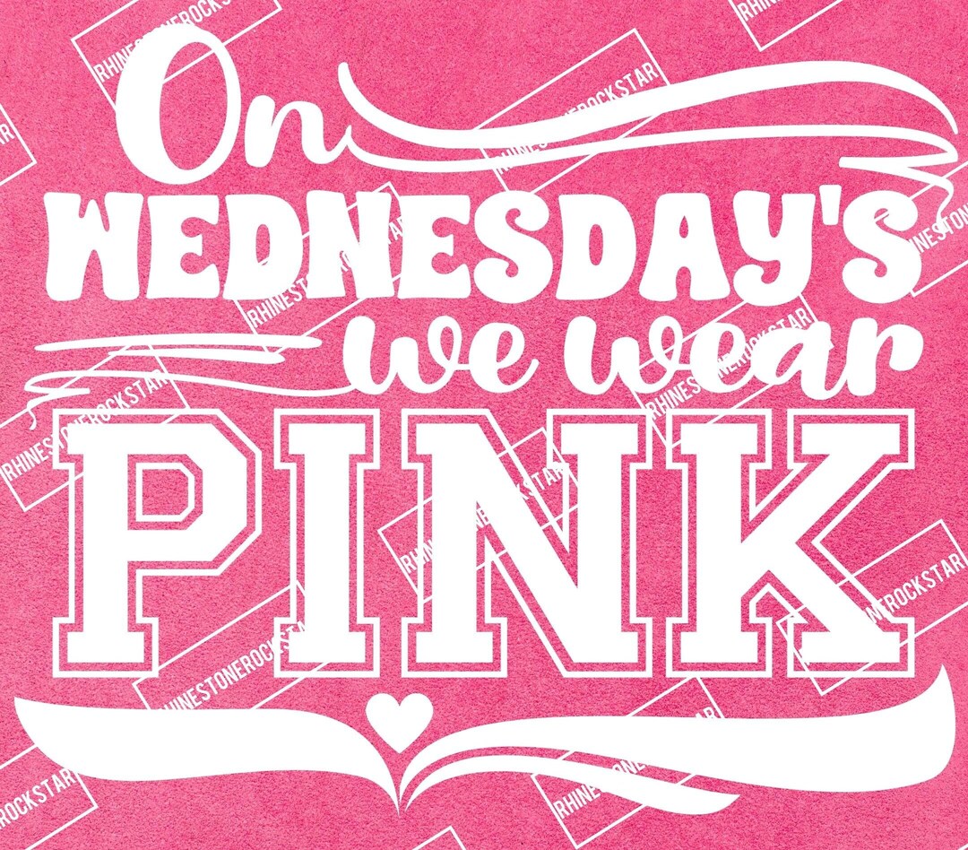 On Wednesday's We Wear Pink 2 Designs (3) | Png | Svg | Jpg | Instant ...