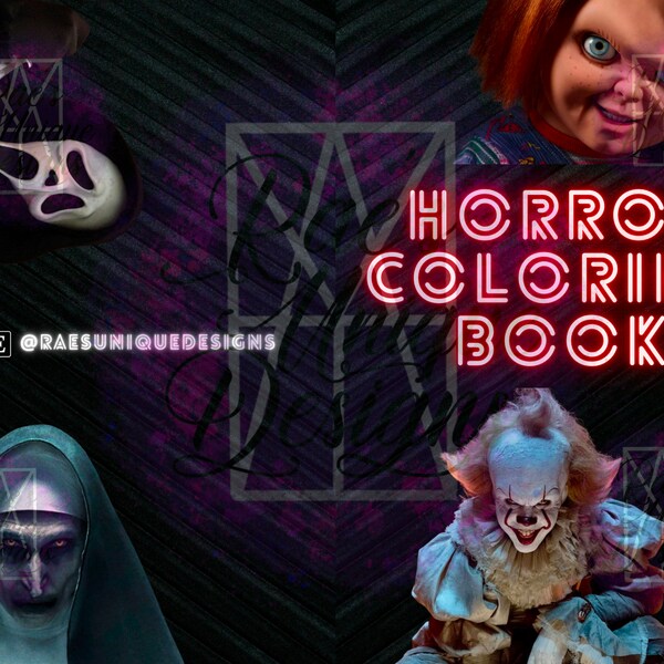 Horror Coloring Book Digital - Etsy