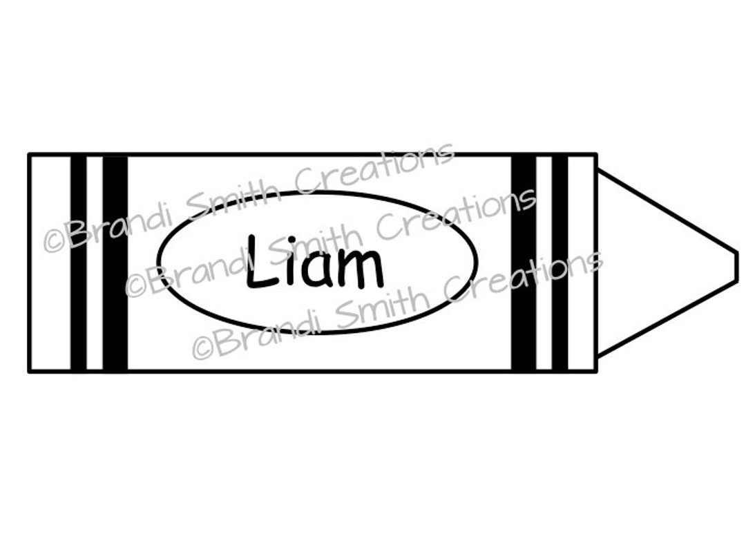 Editable Crayon Nametag - Etsy