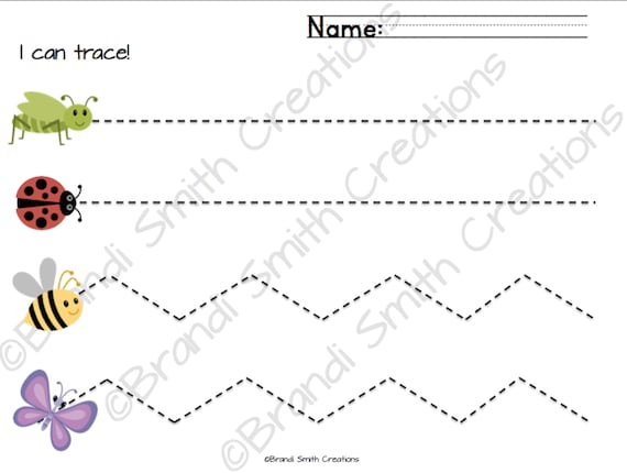 Line Tracing Bug Themed | Etsy