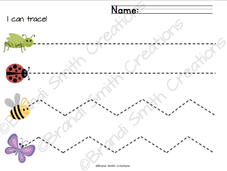 Line Tracing - Bug Themed - Etsy