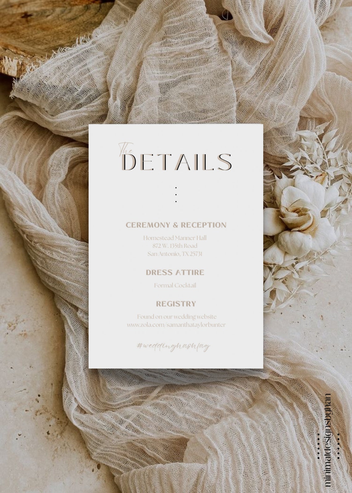 Neutral Wedding Invitation Suite Template Minimalist Wedding - Etsy
