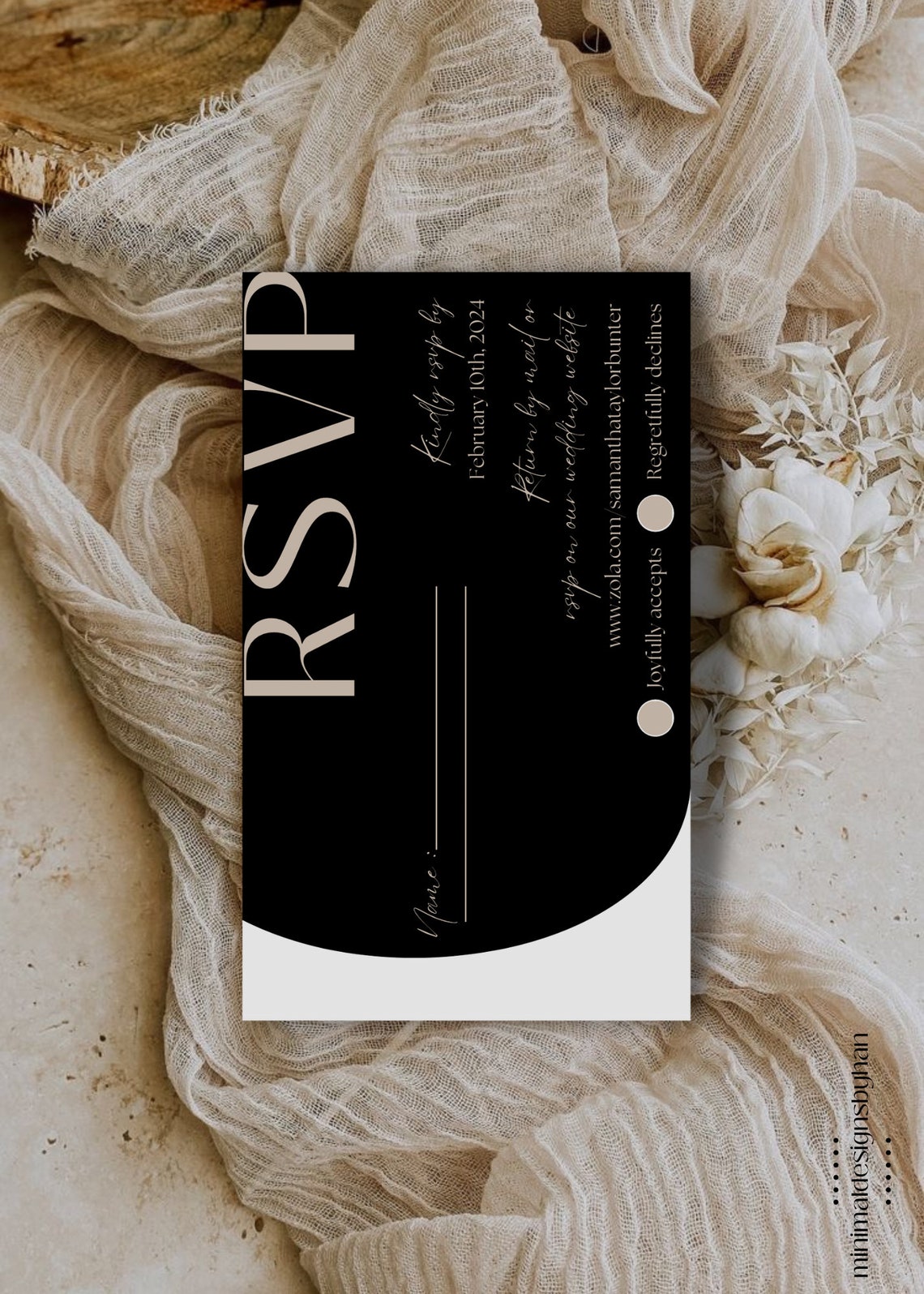Neutral Wedding Invitation Suite Template Minimalist Wedding - Etsy