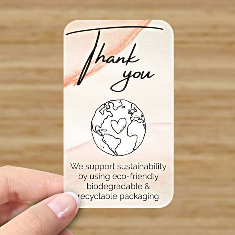 We Support Sustainability Eco Friendly Cards, Thank You for Your Order ...