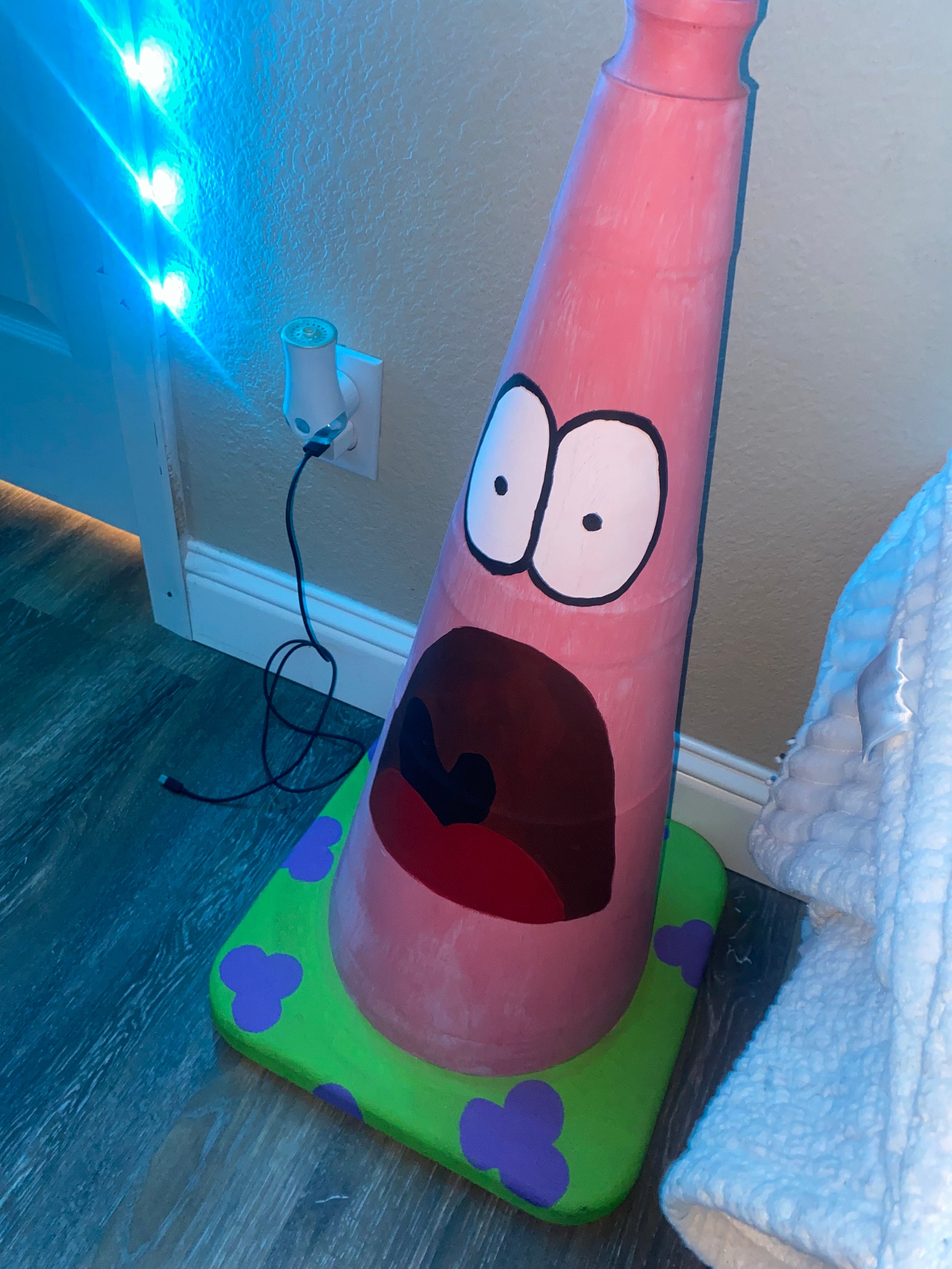 Patrick Star Painted Street Cone for Room Decor - Etsy