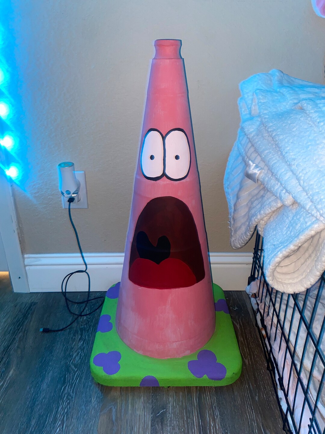 Patrick Star Painted Street Cone for Room Decor - Etsy