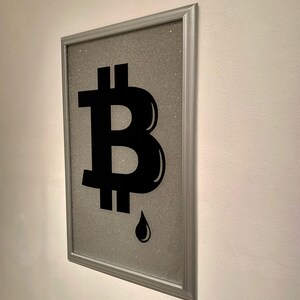 BITCOIN TEAR DROP Wall Art 21" X 32" X 1" Hodl Crypto Currency Eth Btc ...