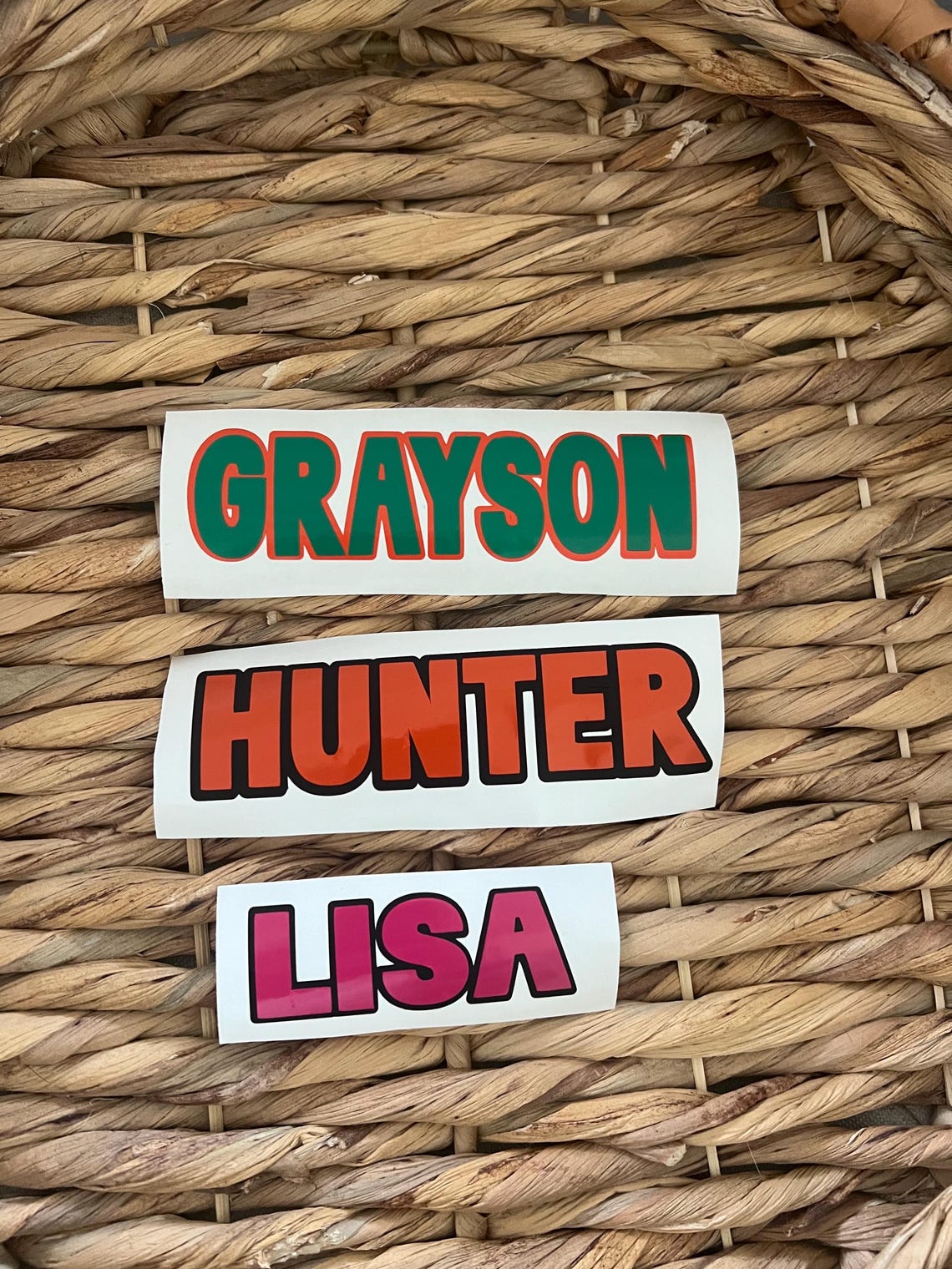 Custom Vinyl Name Decal Stickers for Water Bottles, Baseball/softball ...