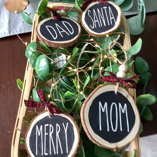 Farmhouse Ornaments Rae Dunn Inspired Ornaments Black - Etsy