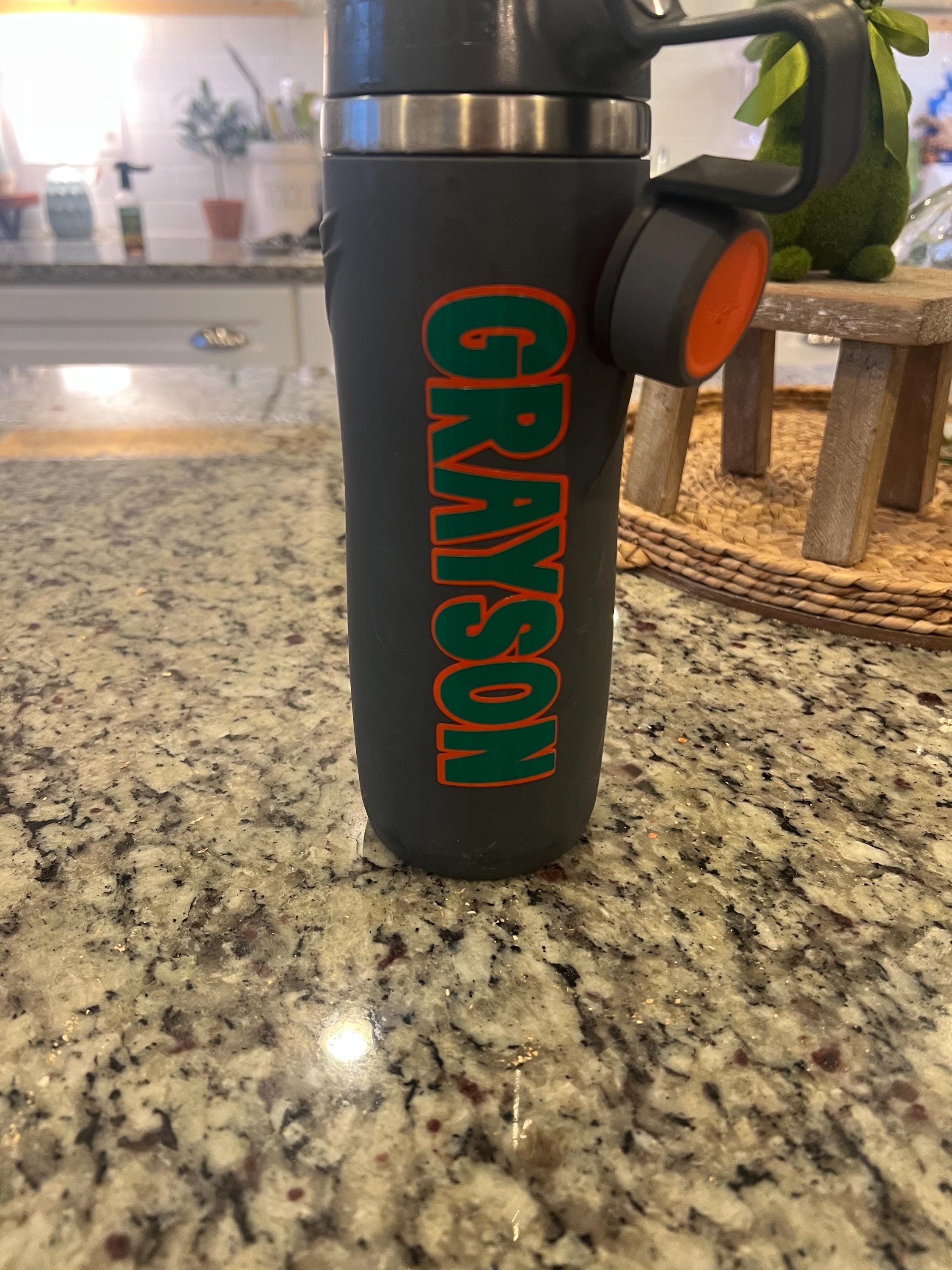 Custom Vinyl Name Decal Stickers for Water Bottles, Baseball/softball ...