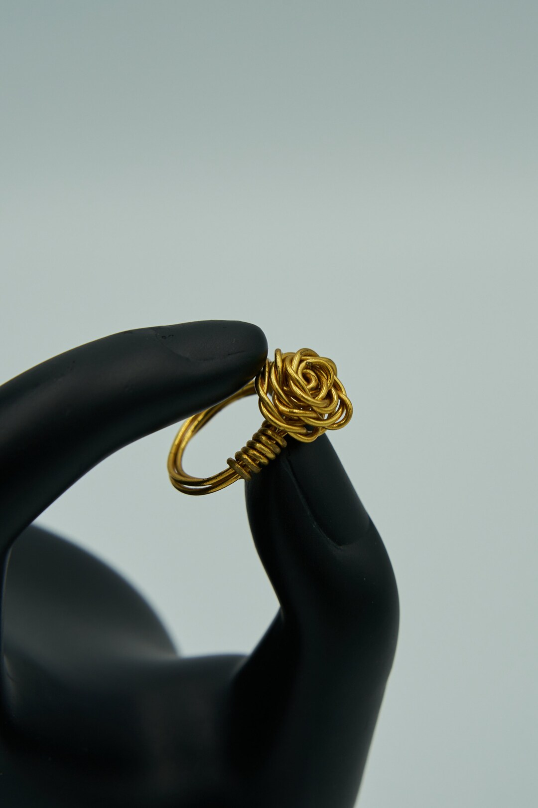 Handmade Gold Wire Rose Pinky Ring (size 3) - Etsy