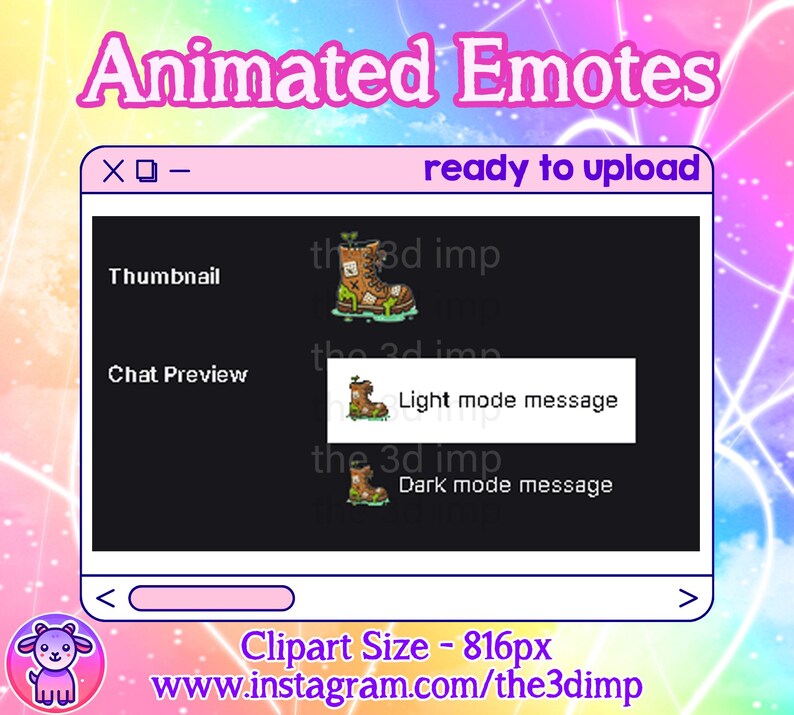 Waterlogged Boot Animated Emote | Cute Twitch Emote | Boot Clipart for ...