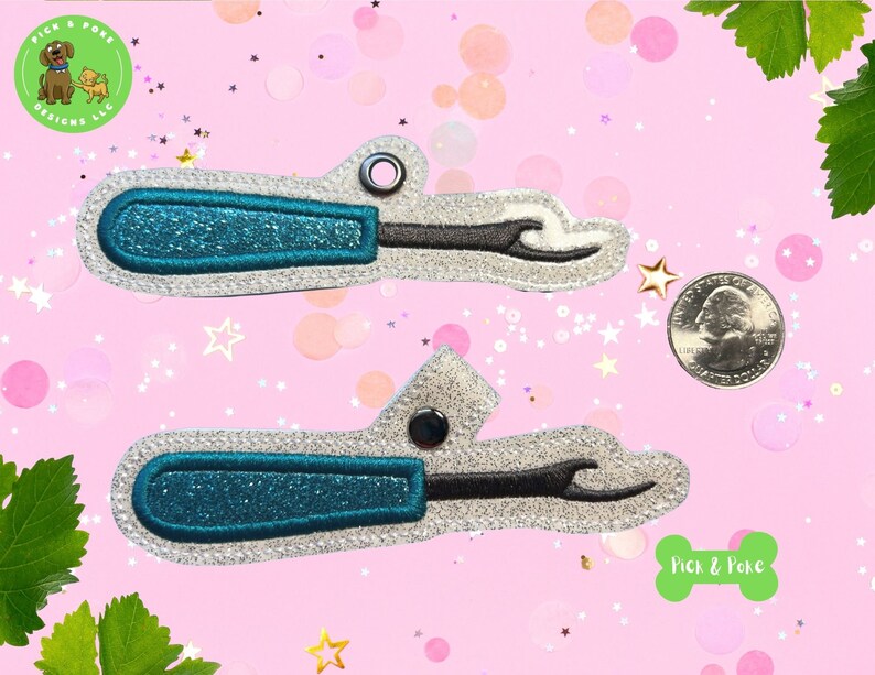 In the Hoop Embroidery Project Applique Seam Ripper / Snap Tab | Etsy