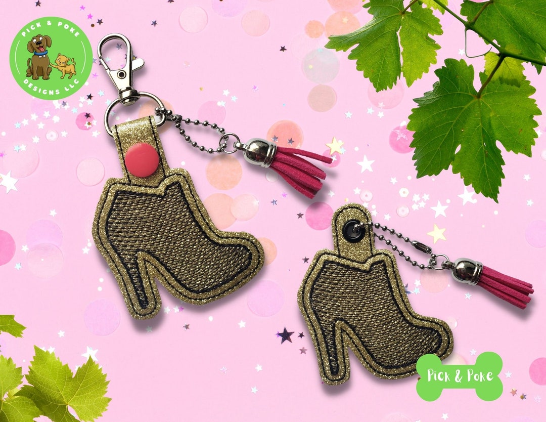 ITH Key Fob Women’s High Heel Shoe Snap Tab Snap Tab and Eyelet in the ...
