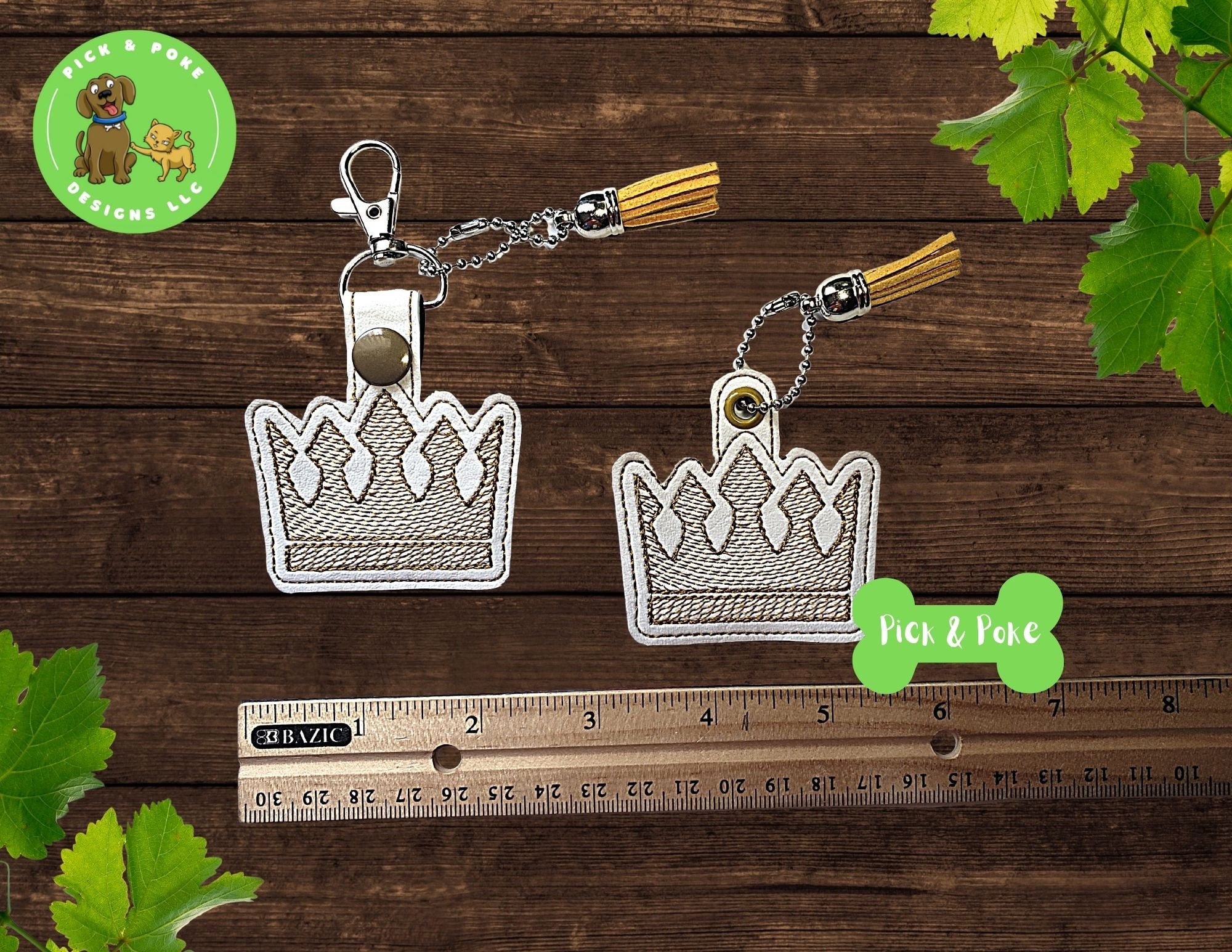 ITH Key Fob Crown Snap Tab Sketch Fill Snap Tab and Eyelet in | Etsy