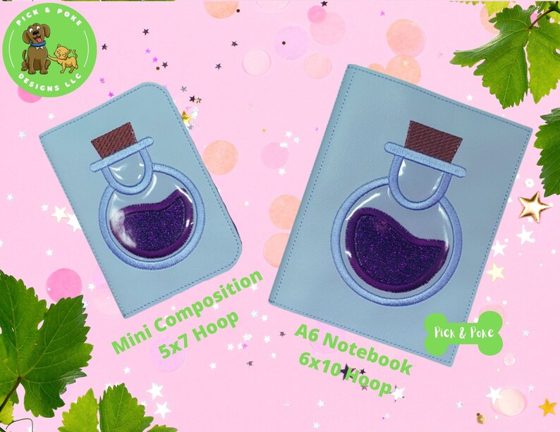 In the Hoop Embroidery Project 5x7 Hoop Mini Composition Book Cover ...