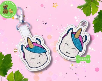 ITH Key Fob Cute Coffee Cup With Heart Snap Tab and Eyelet in the Hoop ...