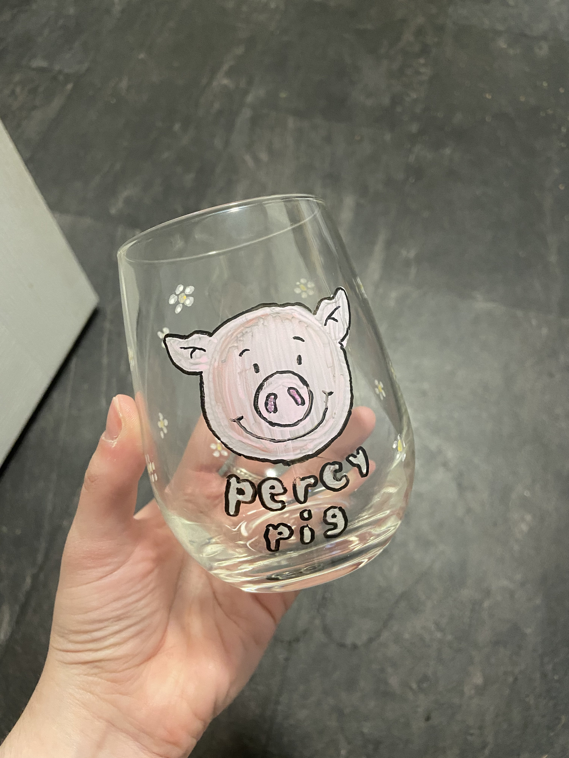 Glass mug Hot drink Personalised mug Percy Pig Percy Pig Glass Mug ...