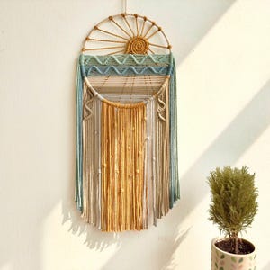 Macrame Sunrise Sunset Wall Hanging: Boho Beach Decor - Etsy