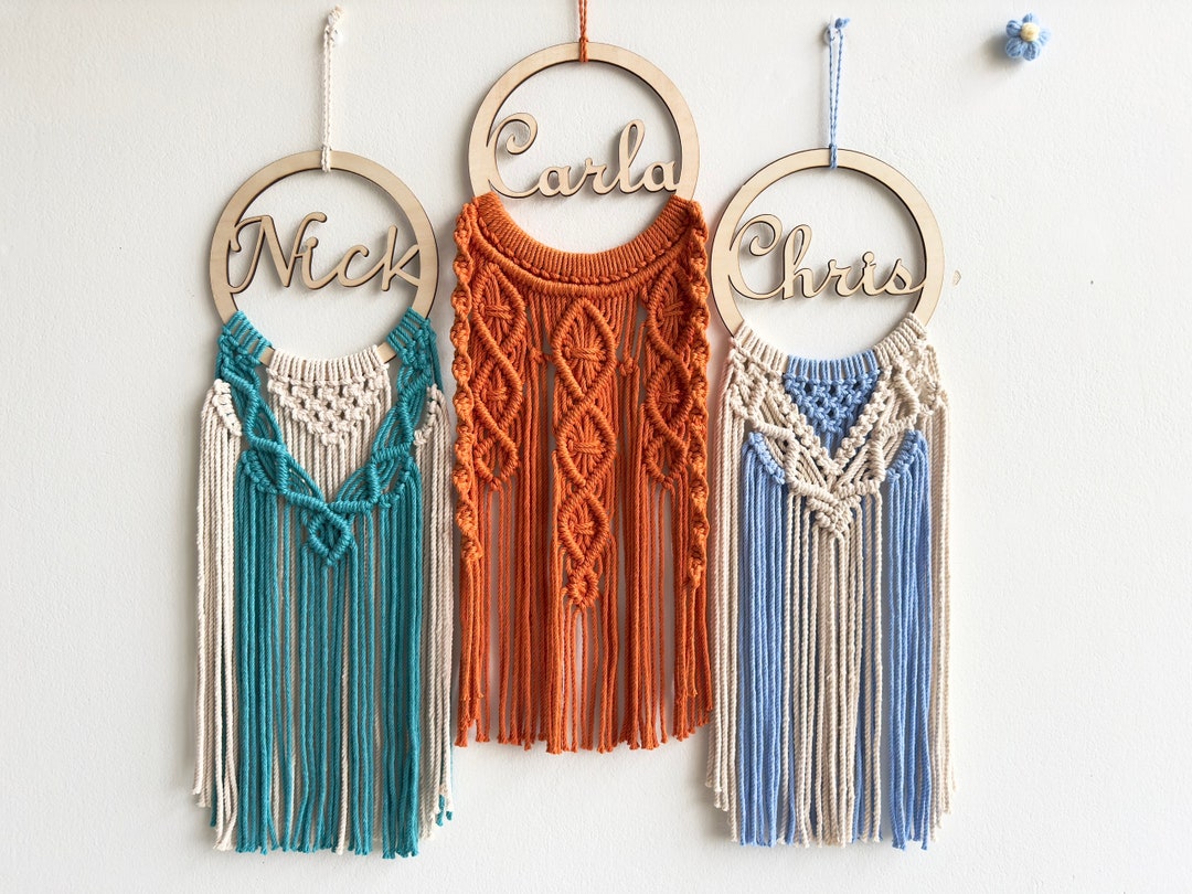 Personalized Macrame Name Sign, Custom Name Sign for Nursery Décor ...