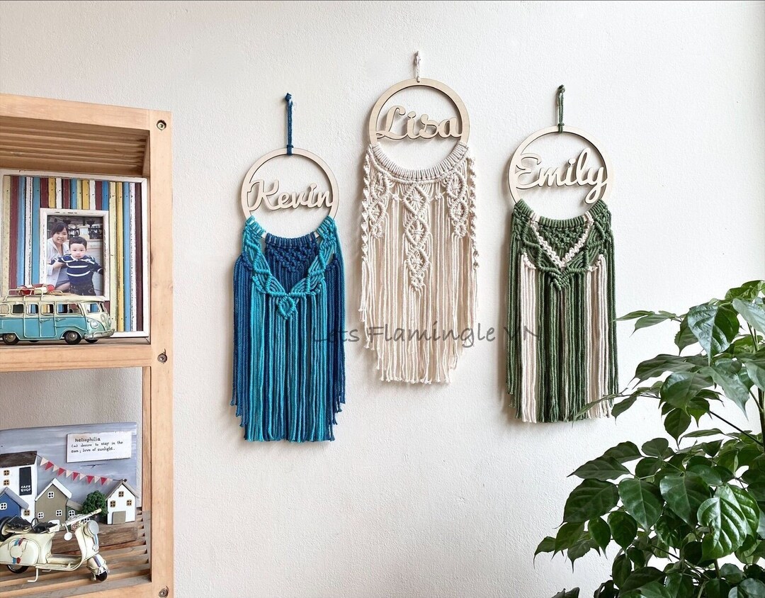 Personalized Macrame Name Sign Custom Name Sign for Nursery - Etsy