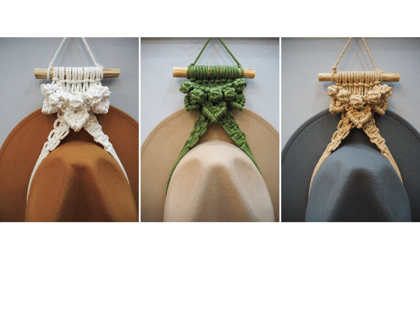 Macrame Hat Holder Pattern Cowboy Hat Rack Boho Hat Display - Etsy