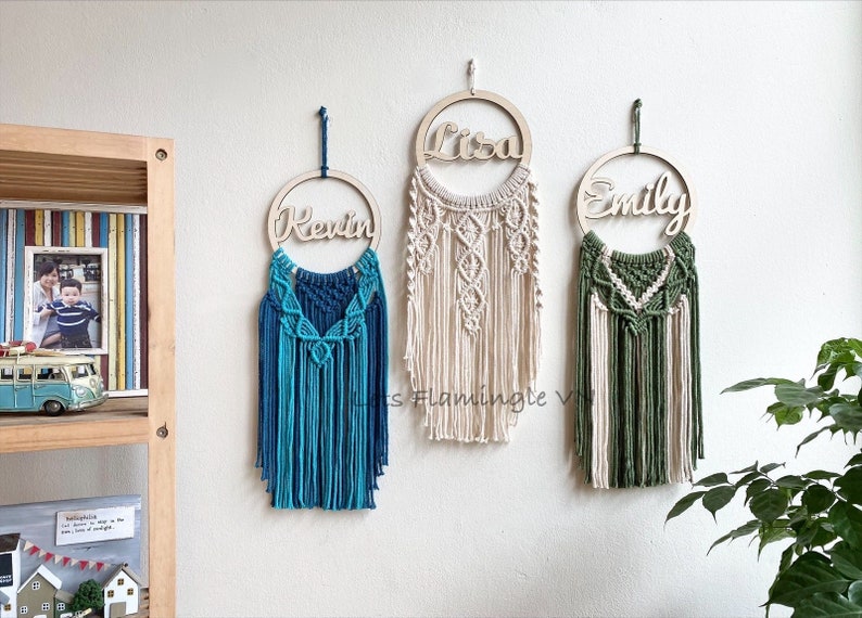 Personalized Macrame Name Sign Custom Name Sign for Nursery - Etsy