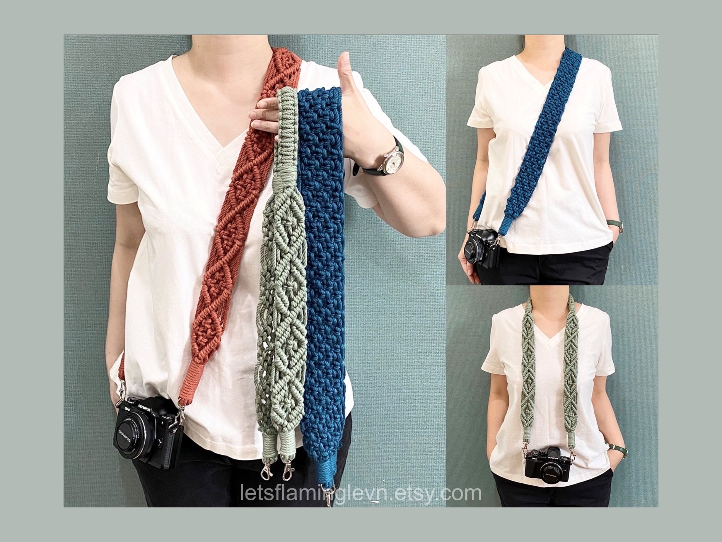 Handmade Macrame Camera Strap: Stylish Cotton Camera Hanger - Etsy Canada