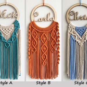 Personalized Macrame Name Sign, Custom Name Sign for Nursery Décor ...