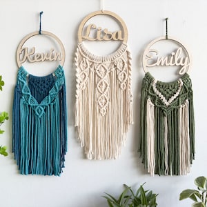 Personalized Macrame Name Sign, Custom Name Sign for Nursery Decor ...