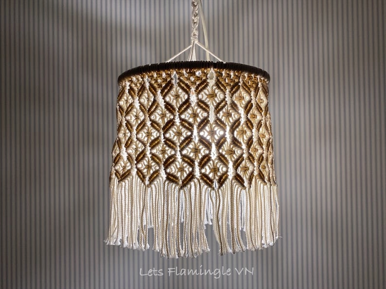 Macrame Lamp Shade Ceiling Lights Cover Boho Macrame - Etsy
