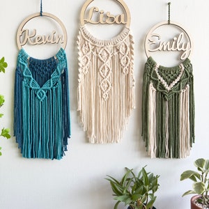 Personalized Macrame Name Sign, Custom Name Sign for Nursery Decor ...
