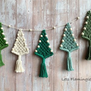 Macrame Christmas Tree Wall Hanging, Boho Christmas Tree Garland ...