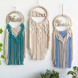 Personalized Macrame Name Sign, Custom Name Sign for Nursery Décor ...