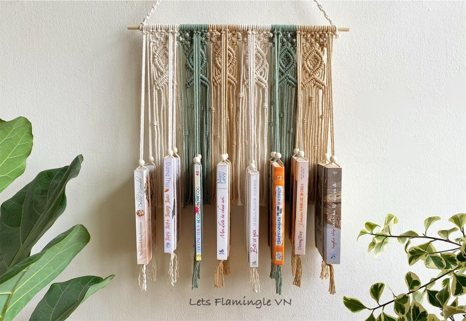 Macrame Bookshelf: Boho Book Hanger, Kids Room Decor - Etsy