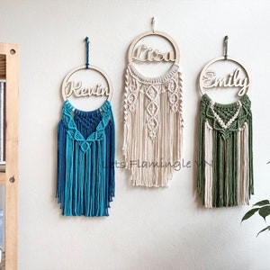 Personalized Macrame Name Sign, Custom Name Sign for Nursery Decor ...