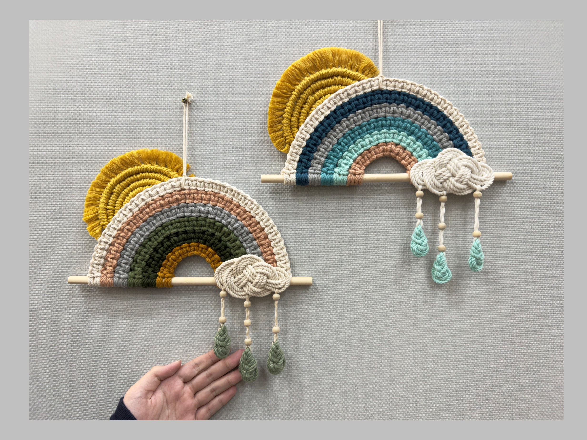 Macrame Rainbow Wall Hanging: Boho Nursery Decor, Woven Wall Art - Etsy