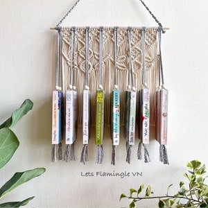 Macrame Bookshelf, Boho Book Hanger, Macrame Book Holder Wall Hanging ...