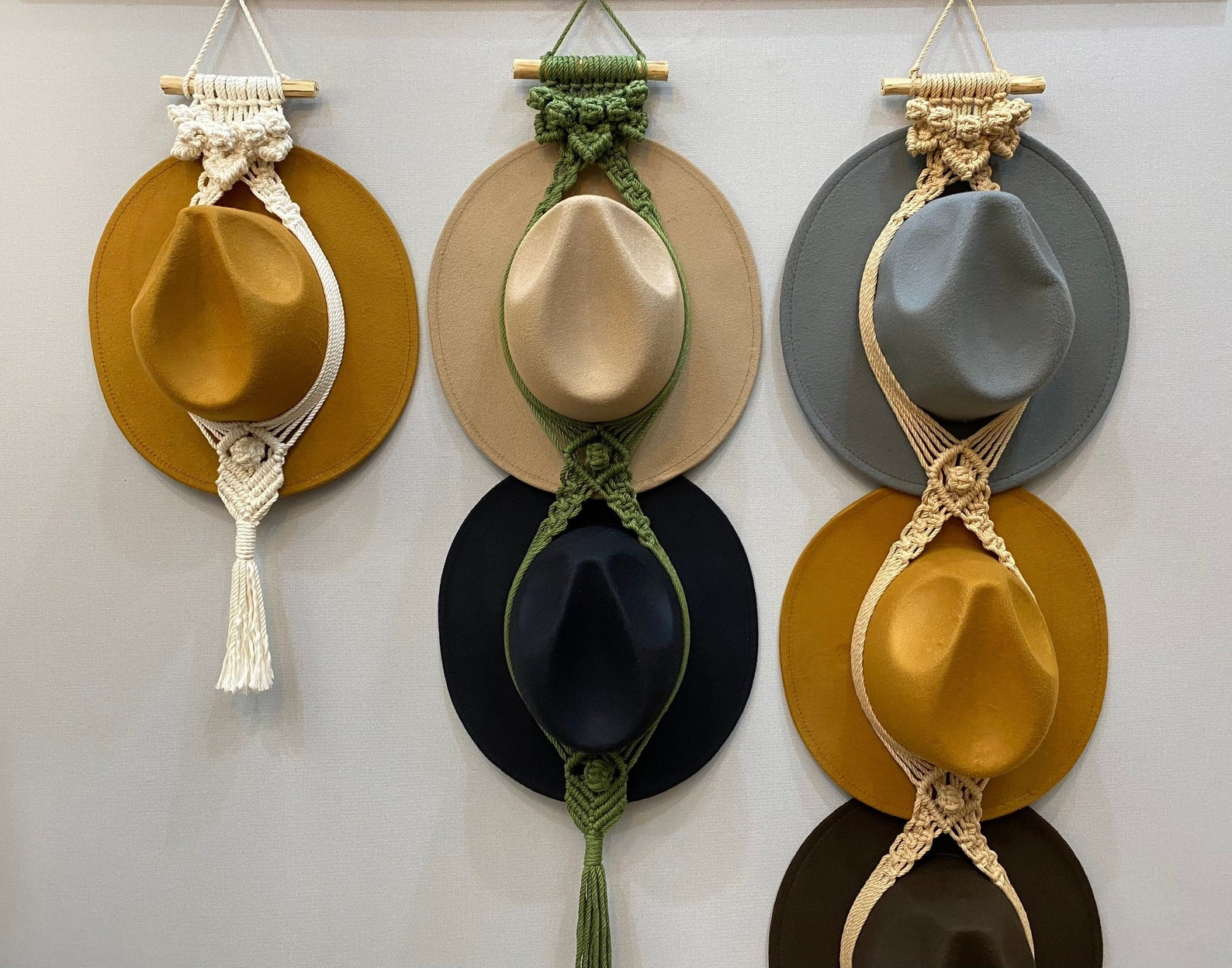 Macrame Hat Holder Pattern Cowboy Hat Rack Boho Hat Display - Etsy