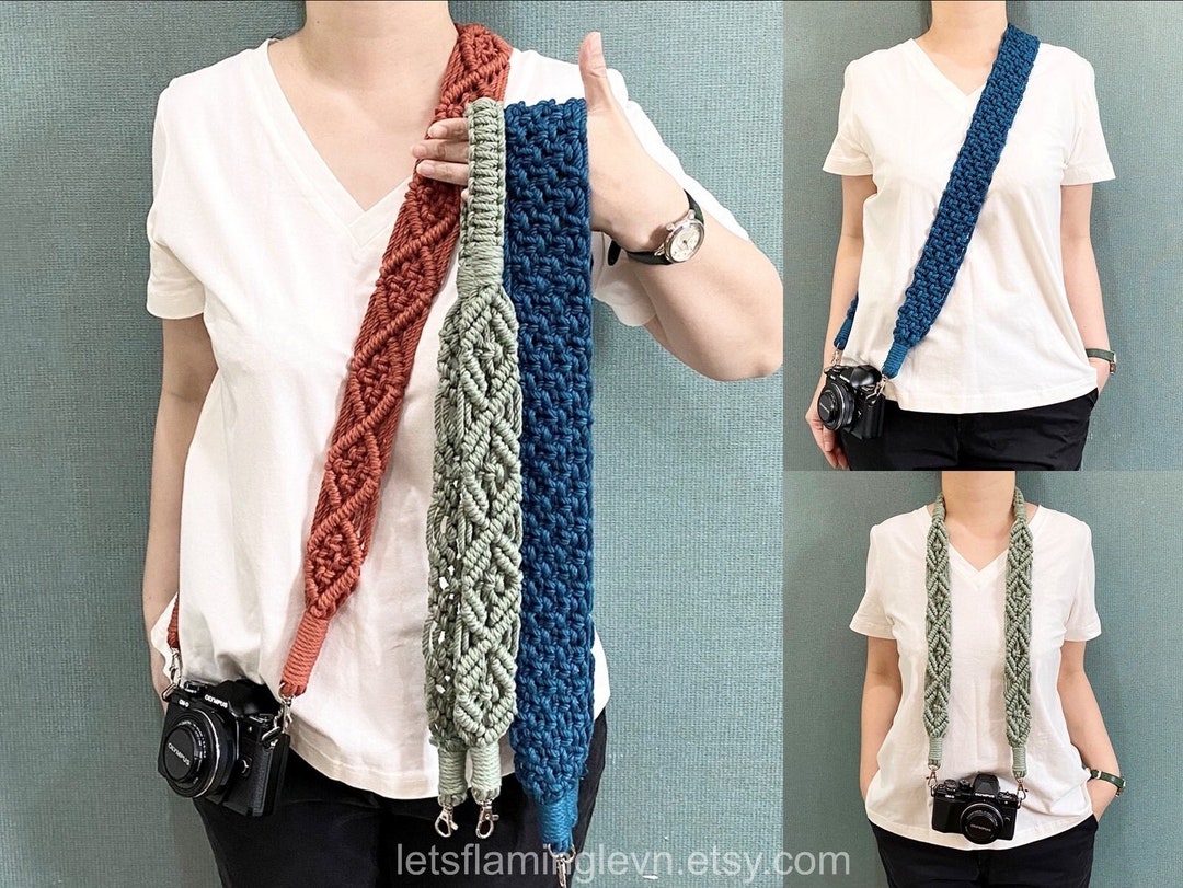 Custom Macrame Camera Strap, Vintage Polaroid Strap, Handmade Camera ...