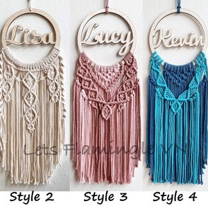 Personalized Macrame Name Sign, Custom Name Sign for Nursery Decor ...