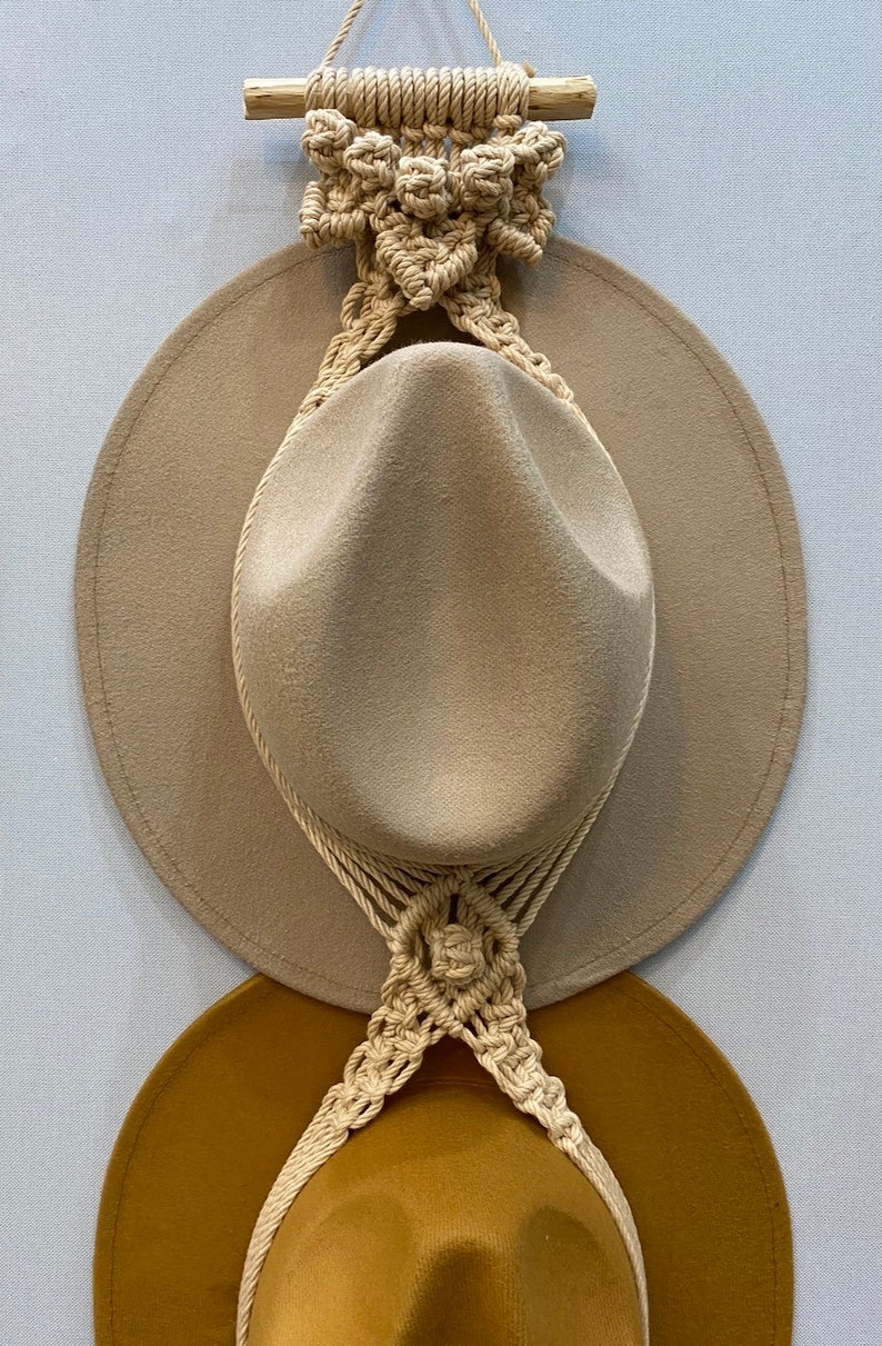 Macrame Hat Holder Pattern Cowboy Hat Rack Boho Hat Display - Etsy