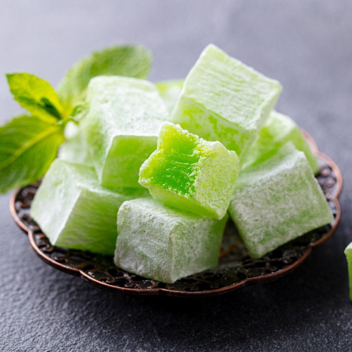 Turkish Delight with Mint Flavor 500 g Color Box 17ons | Etsy