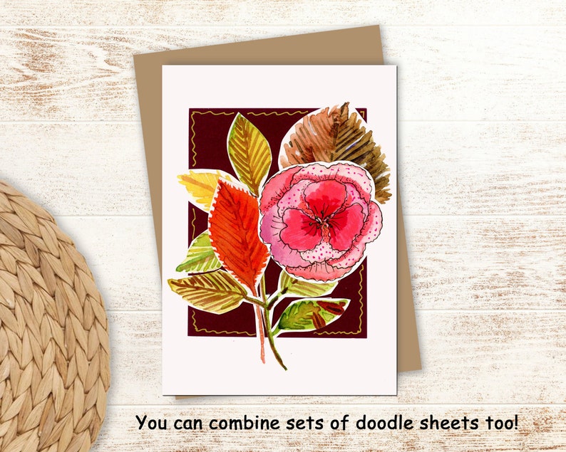 Printable Hand Painted Collage Fodder, Watercolor Fall Leaf ...