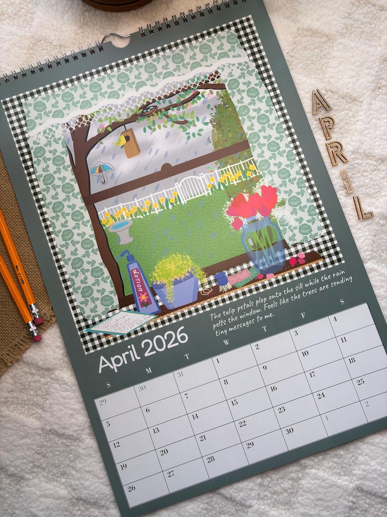 Cozy 2026 Kitchen Calendar - Charming Art to Brighten Every Month ...